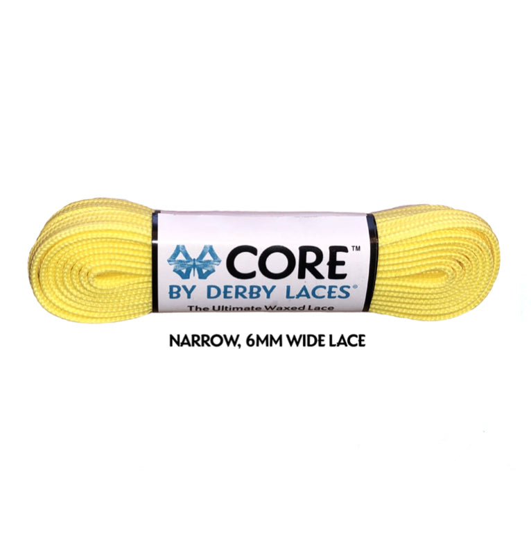 Lemon Yellow CORE Laces (Narrow 6MM), Pair – ROLLERSTUFF
